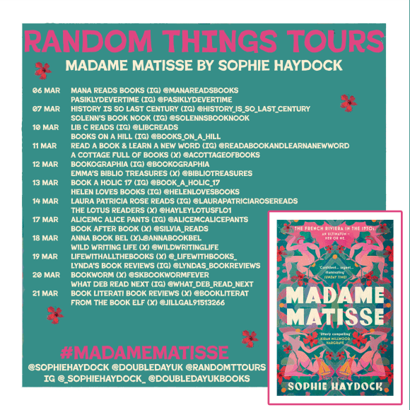 BLOG TOUR REVIEW: Madame Matisse by Sophie Haydock – Emma's Biblio ...